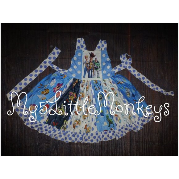 Dresses | Boutique Toy Story Girls Sleeveless Panel Twirl Dress | Poshmark
